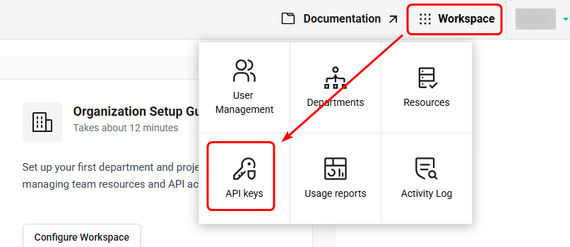 Manage API Keys